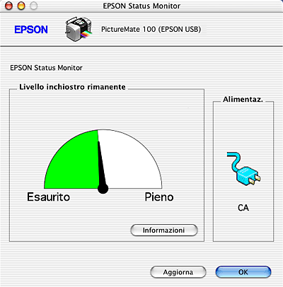 Controllo dello stato della cartuccia fotografica (Livello inchiostro)